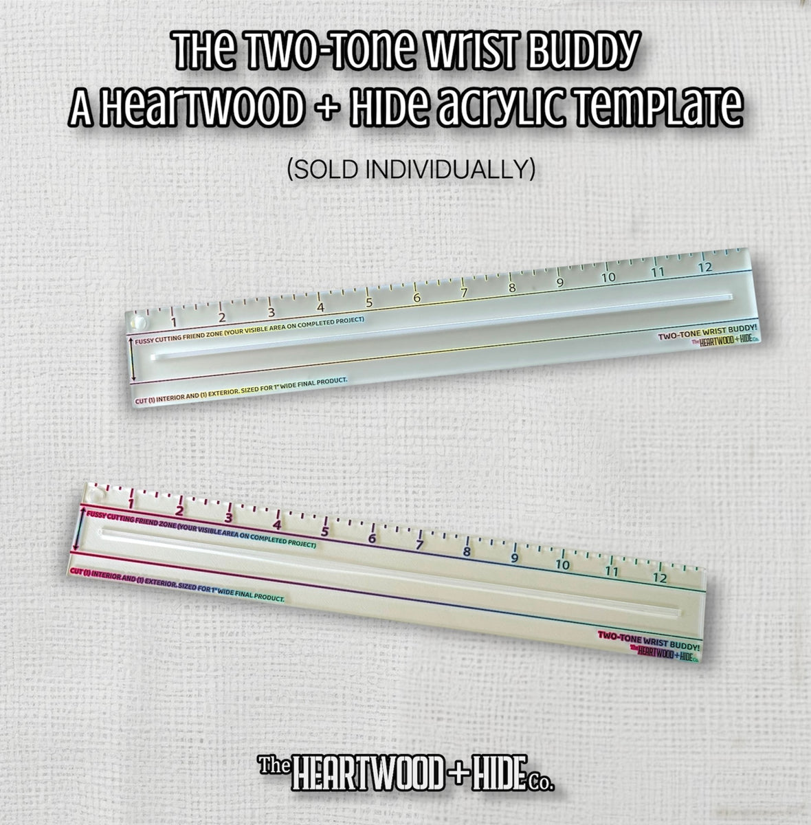 The 1" Two-Tone Wrist Buddy - A Heartwood + Hide Acrylic Template – The ...