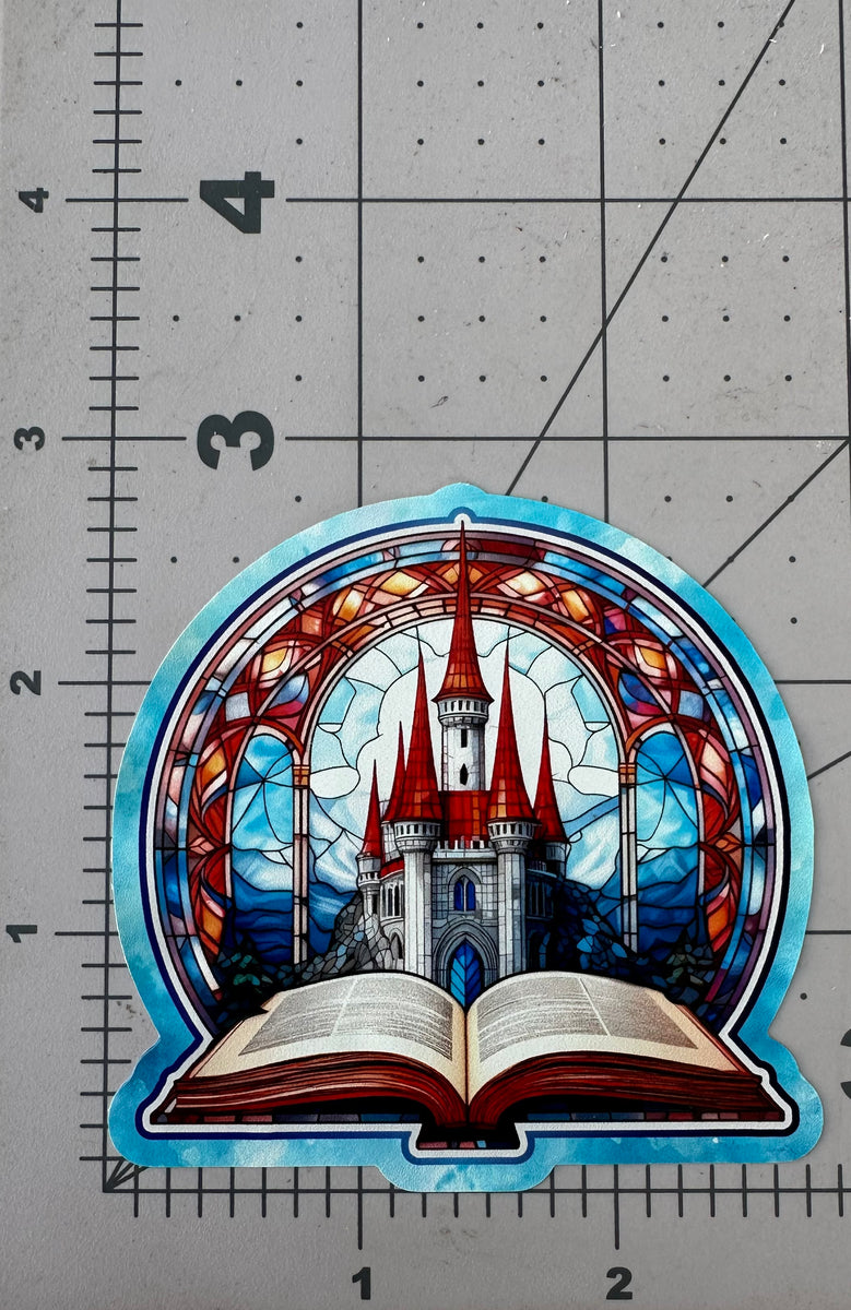 "Belle's Enchanted Castle" - Repositionable Vinyl Decal (Sticker) [TL ...