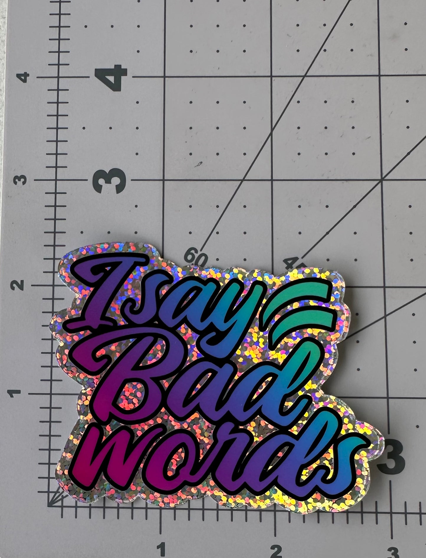 I Say Bad Words - Electric Mermaid Gradient - Holographic Glitter Stic ...