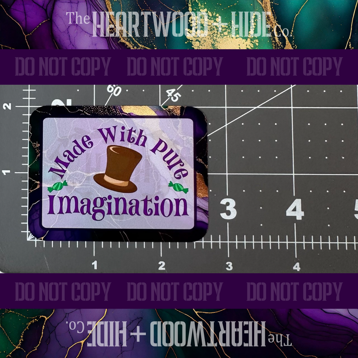 "Made With Pure Imagination" - Repositionable Vinyl Decal (Sticker) [T ...