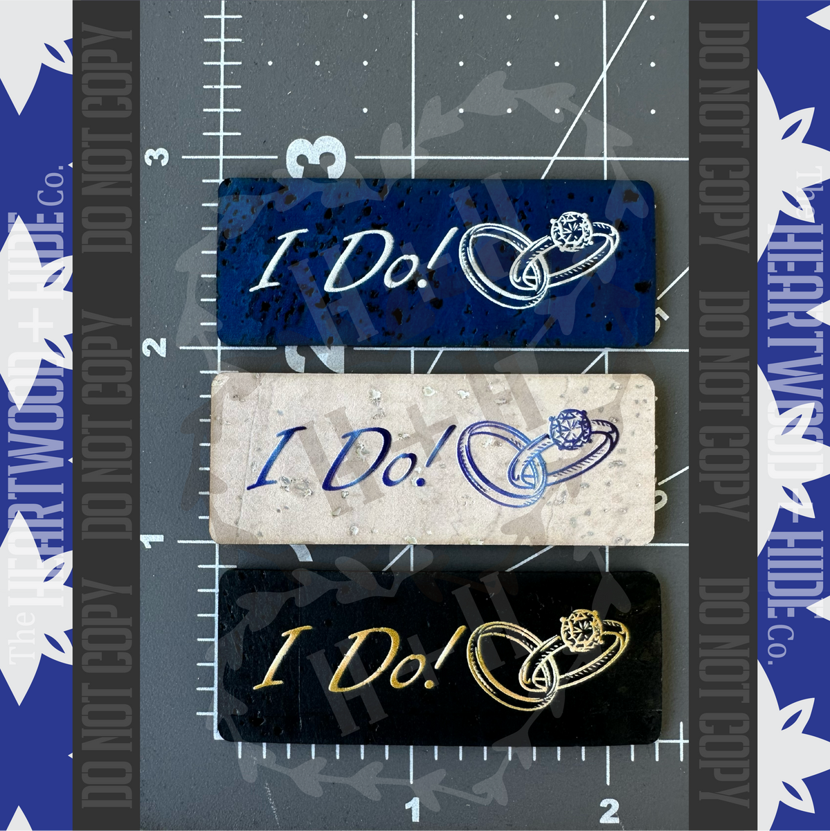 "I Do!" 3-pack - Color Printed Cork Tags – The Heartwood and Hide Company