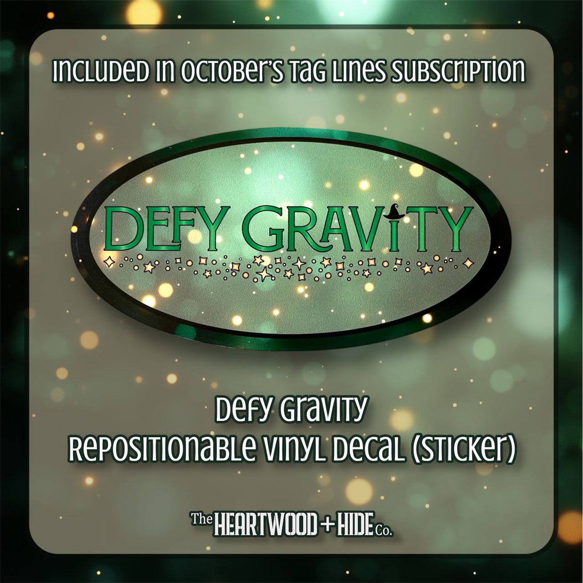 "Defy Gravity" - Repositionable Vinyl Decal (Sticker) [TL October ...